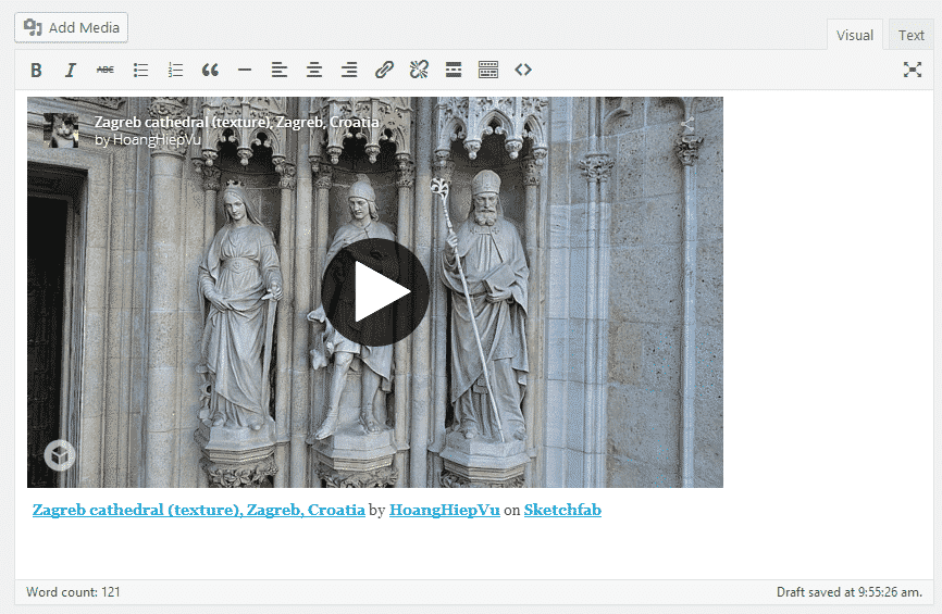 How to Embed SketchFab Drawings in WordPress