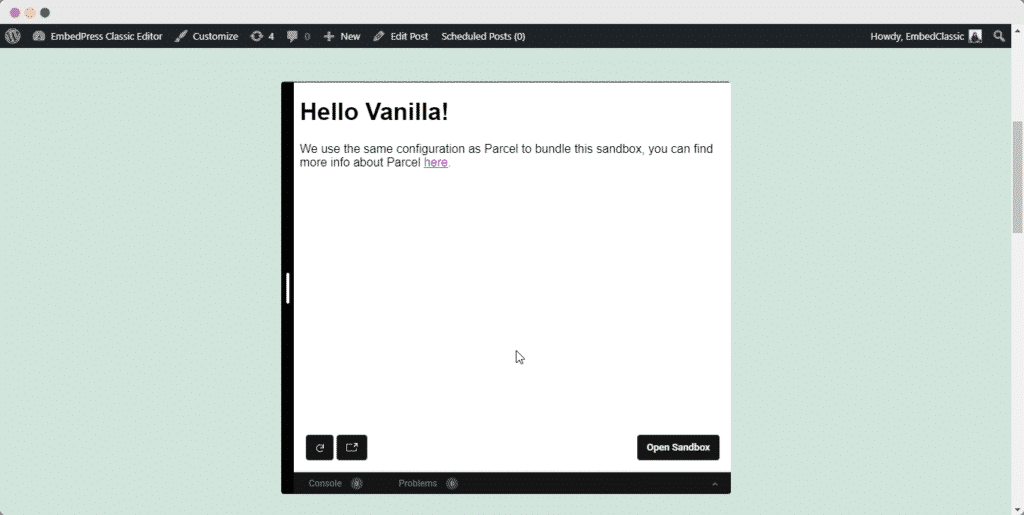 How To Embed CodeSandbox Codes In WordPress