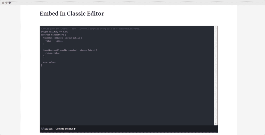 How To Embed Ethfiddle In WordPress With EmbedPress
