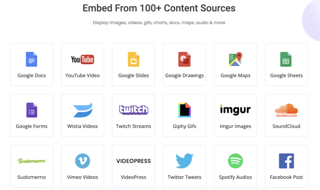 Sources - EmbedPress