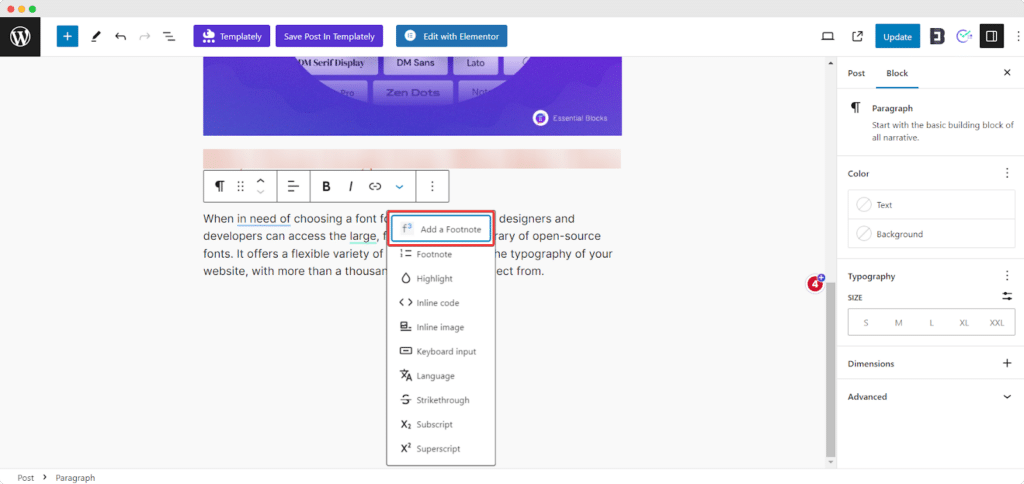 How To Add Footnotes In WordPress: 3 Easy Ways - EmbedPress