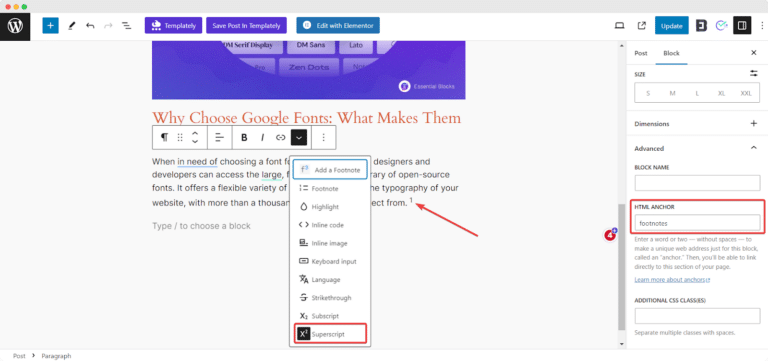 How To Add Footnotes In WordPress: 3 Easy Ways - EmbedPress