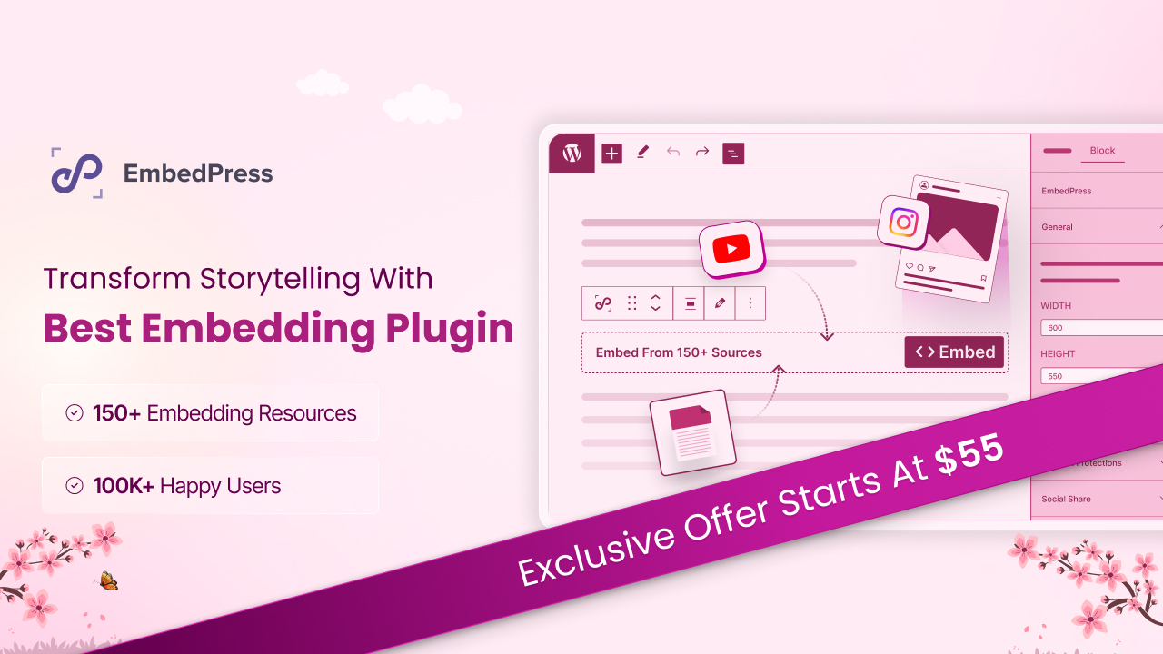 EmbedPress Free vs PRO Compare
